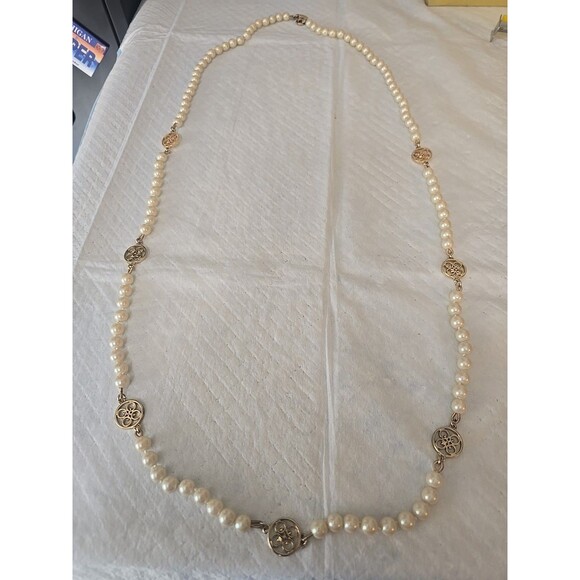 Brooks Brothers | Jewelry | Vtg Brooks Brothers 346 Glass Pearl Gold ...